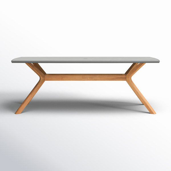 AllModern Amira Rectangular Ceramic Outdoor Dining Table | Wayfair