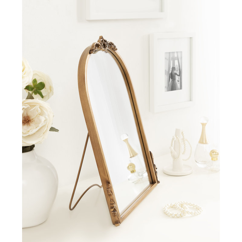 Joss & Main Brewerton Metal Arch Tabletop Mirror | Wayfair