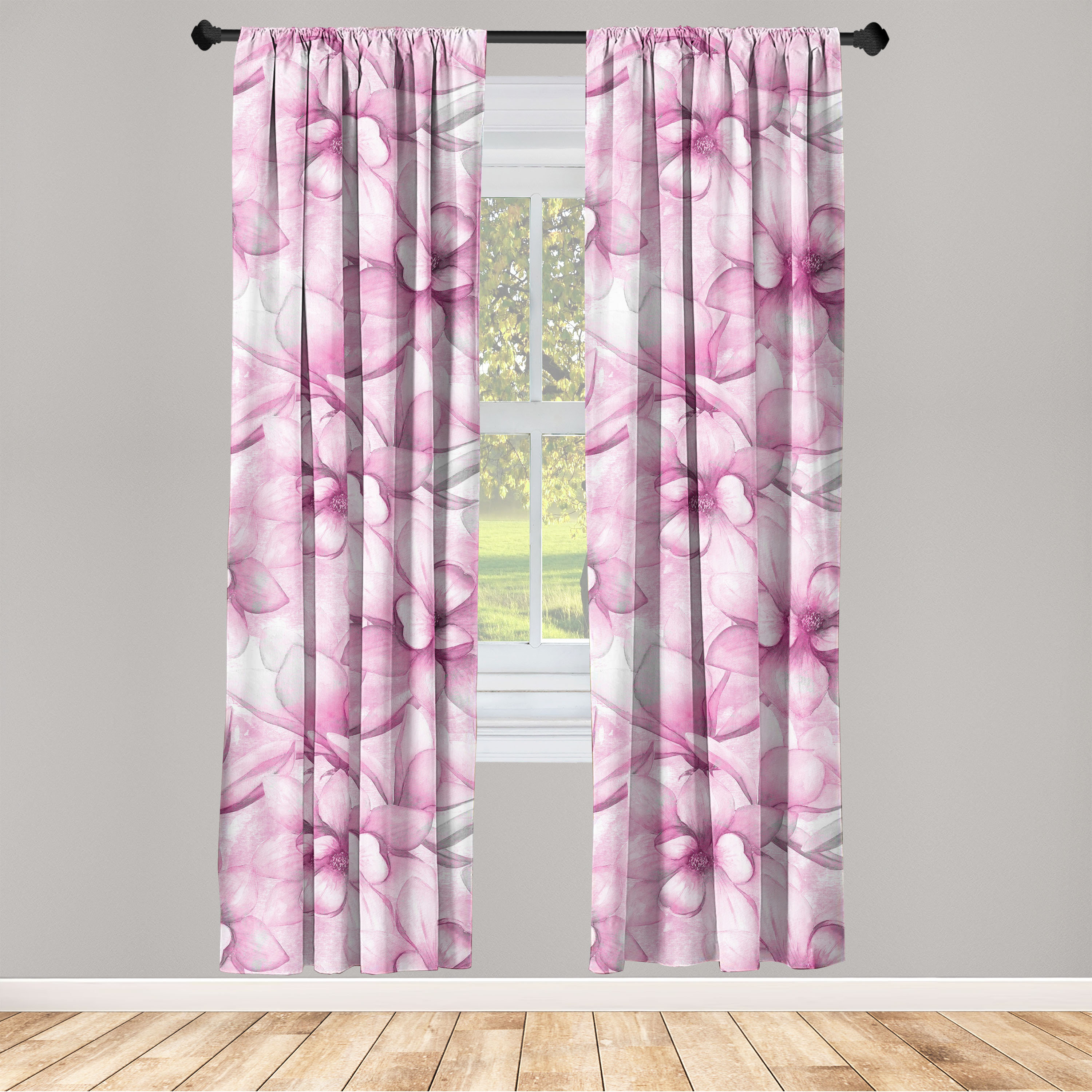 East Urban Home Nakaiah Polyester Semi-Sheer Curtain Pair | Wayfair