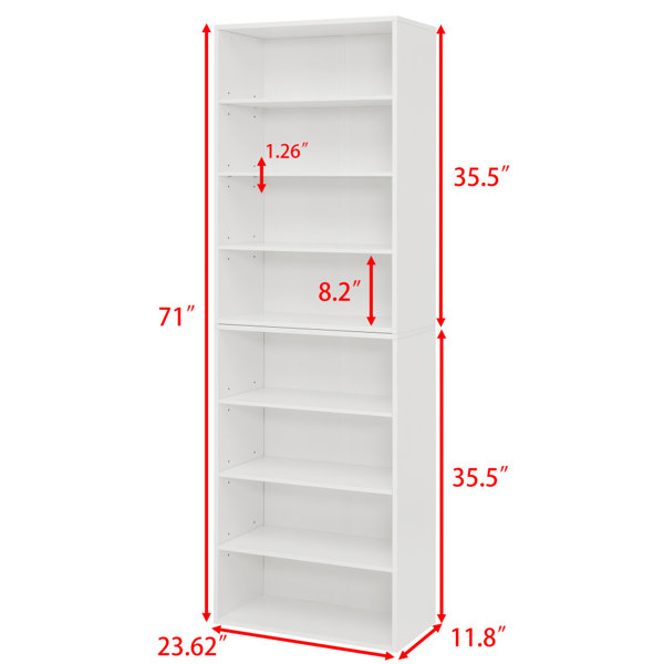 Latitude Run® CD DVD Storage Cabinet, Bookcase, Adjustable Shelf 8 ...