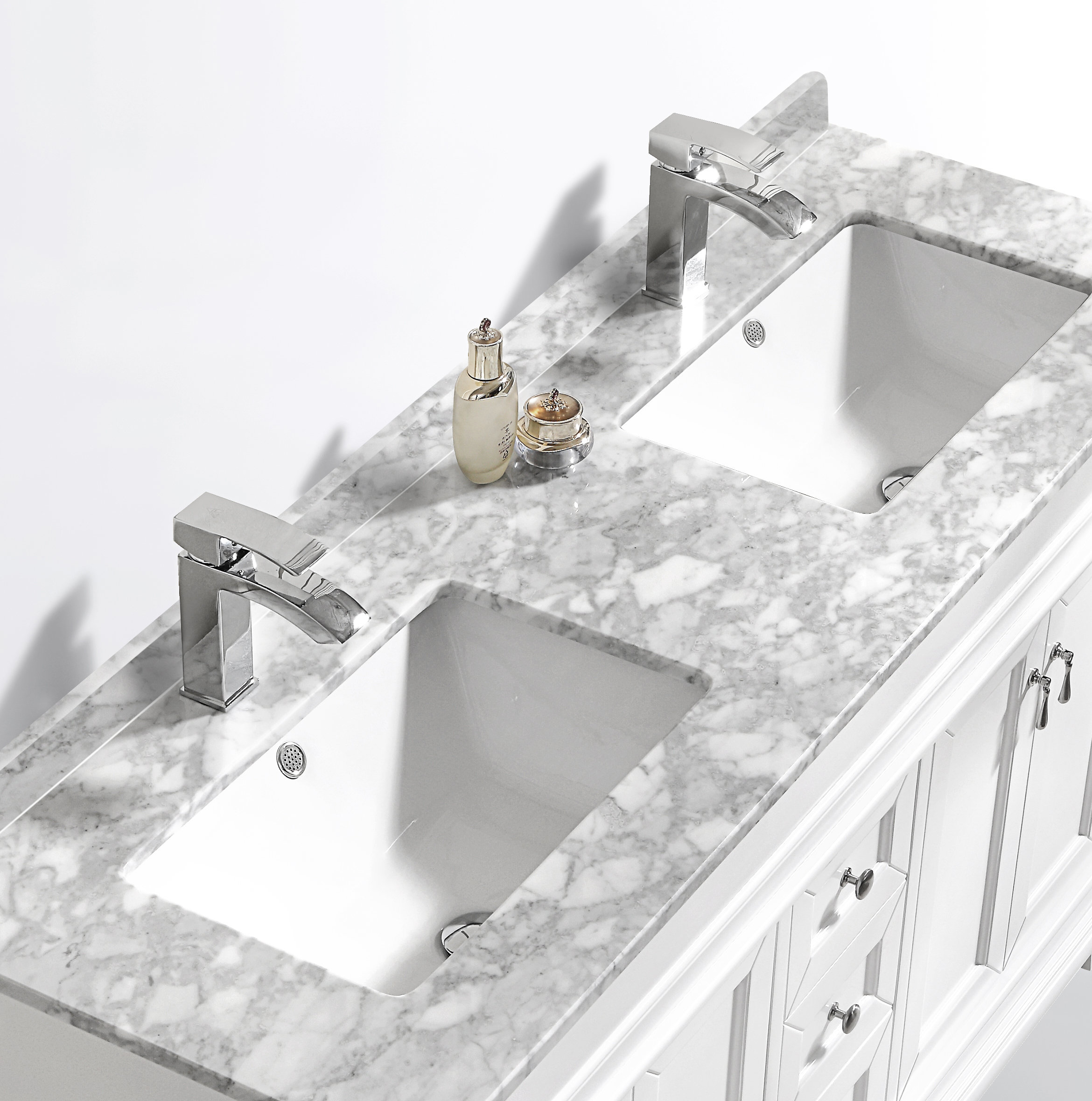 Morenobath 59'' Double Bathroom Vanity Top in Natural Marble | Wayfair