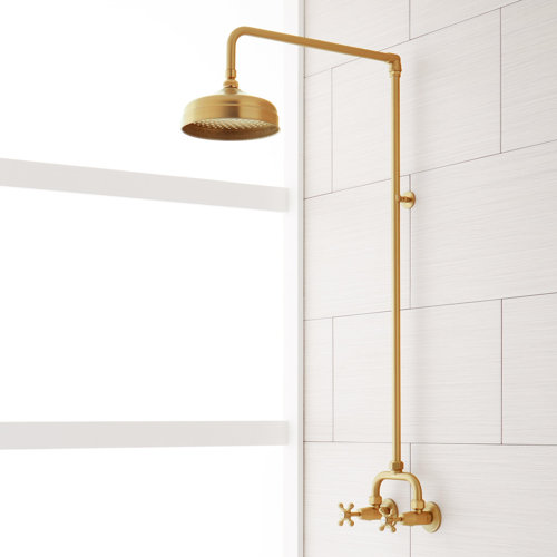 Signature Hardware Baudette Retrofit Shower with Shower Head, Shower ...