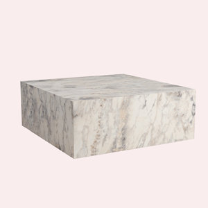 SpiritHome Square Marble Style Coffee Table | Wayfair