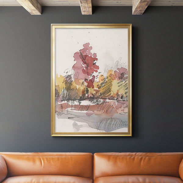 WexfordHome Watercolor Treeline Sketch I " Watercolor Treeline Sketch I ...