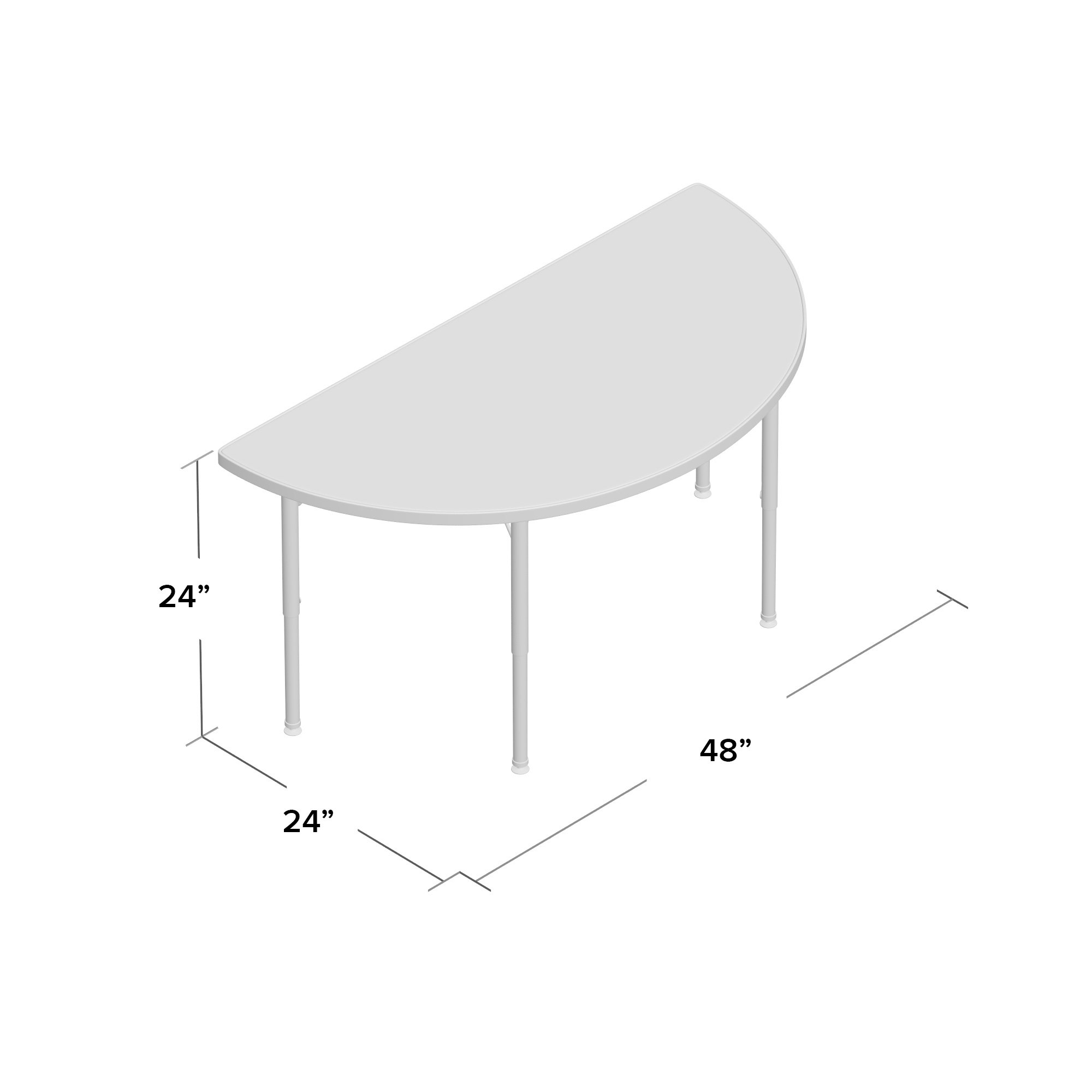 Marco MG Series Adjustable Height Half-Round Activity Table & Reviews ...