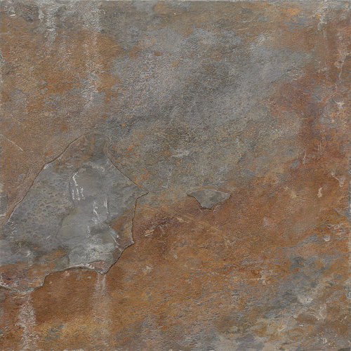 The Tile Square Natural Cleft Rusty 12" x 12" Slate Matel Look Wall ...