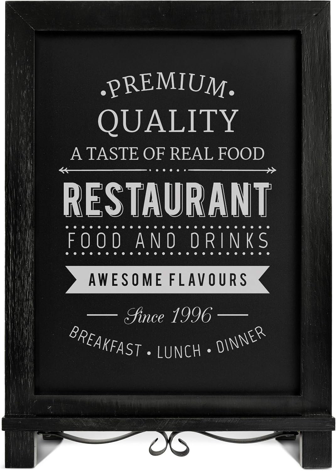 WINUAL Wooden Tabletop Chalkboard With Legs/Vintage Wedding Table Sign ...
