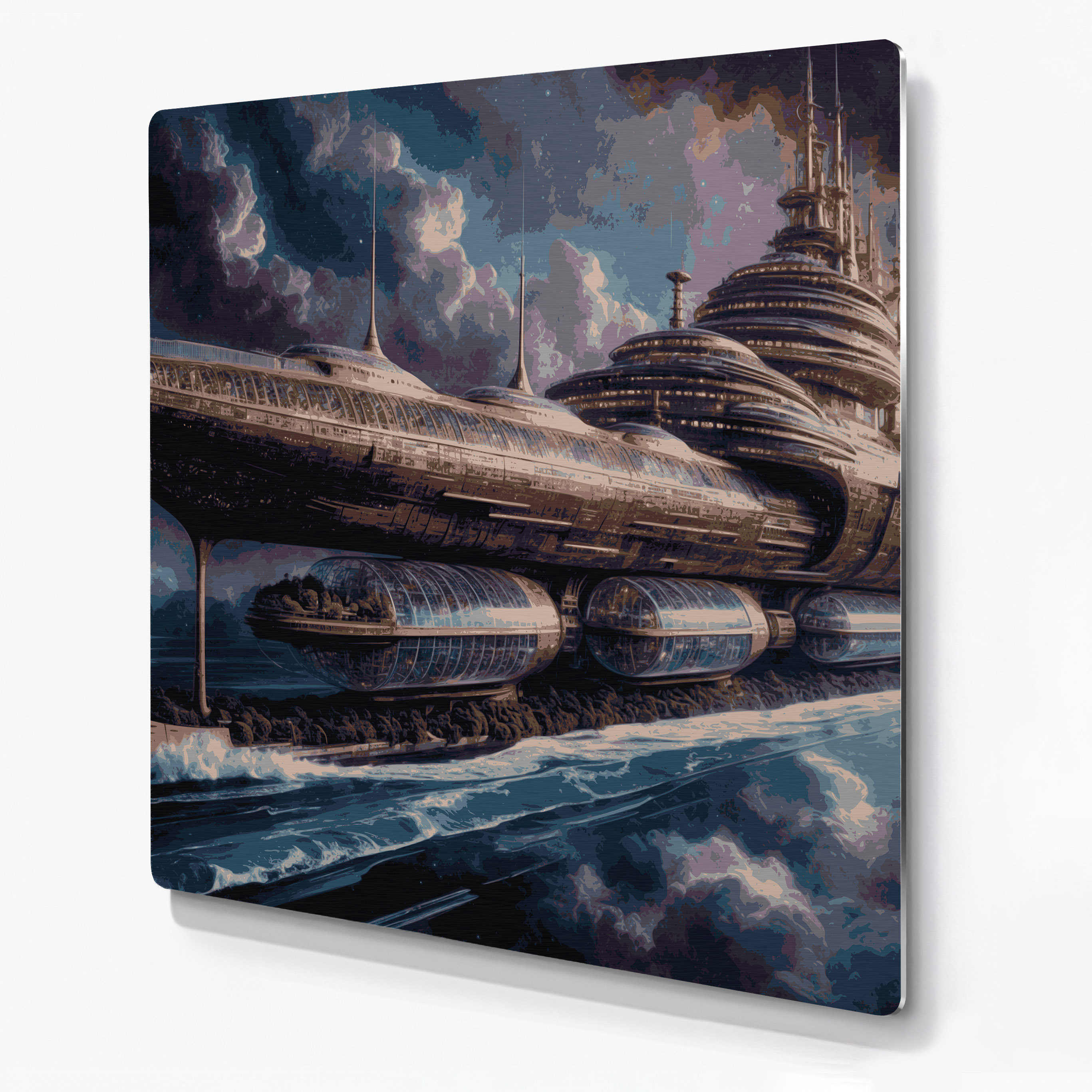 Orren Ellis Space Generation ships Grey Metal Wall Art - Wayfair Canada
