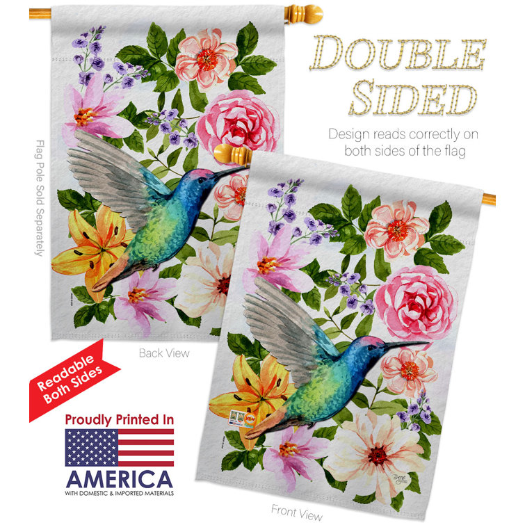 Breeze Decor Colourful Hummingbird Flags Kit Birds Garden Friends 28 ...