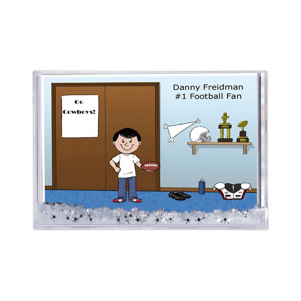 Printed Perfection Personalized Football Fan - Boy Snow Globe Frame ...