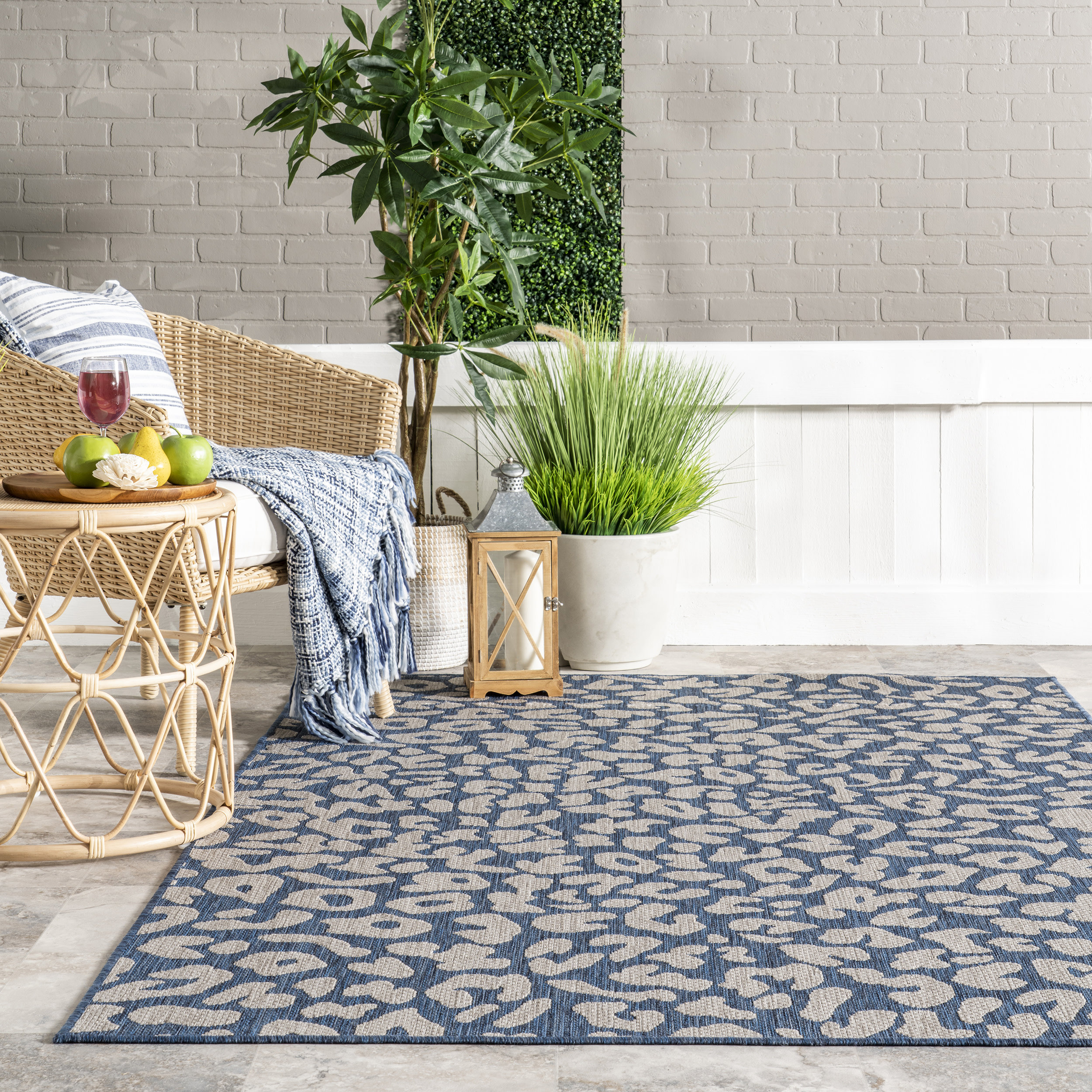 Gracie Oaks Terenia Leopard Indoor/Outdoor Area Rug | Wayfair
