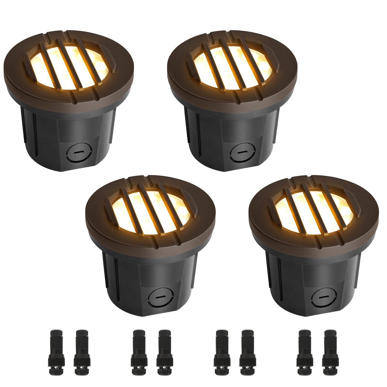 MW LIGHTING 4PK oil-rubbed bronze Integrated LED Aluminum Landscape ...