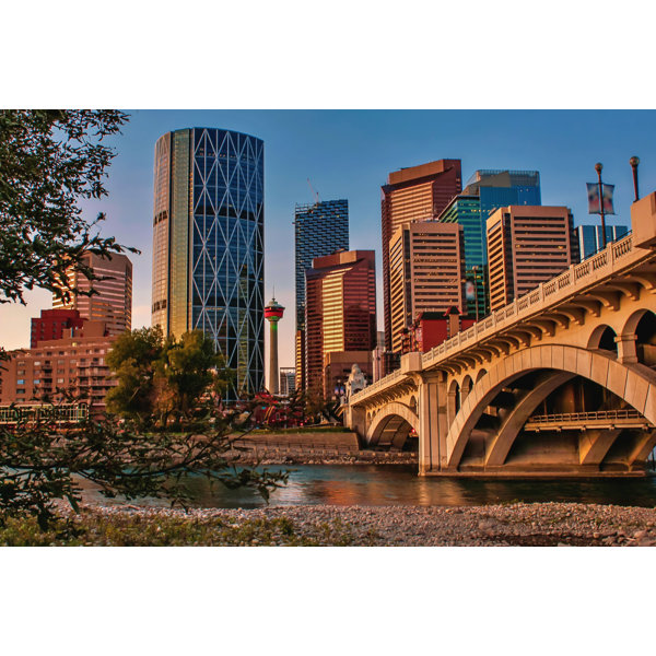 Ebern Designs Daquavius Downtown Calgary - Wrapped Canvas Photograph ...