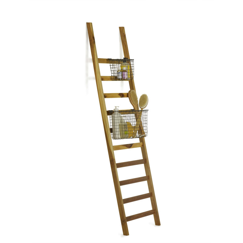Union Rustic Loredana Teak Wood Decorative 5ft Ladder & Reviews | Wayfair