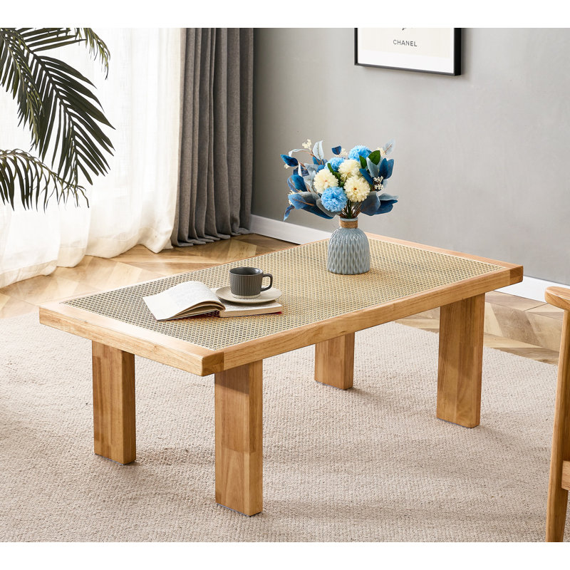 Bay Isle Home™ Modern and minimalist rectangular tabletop with rubber ...