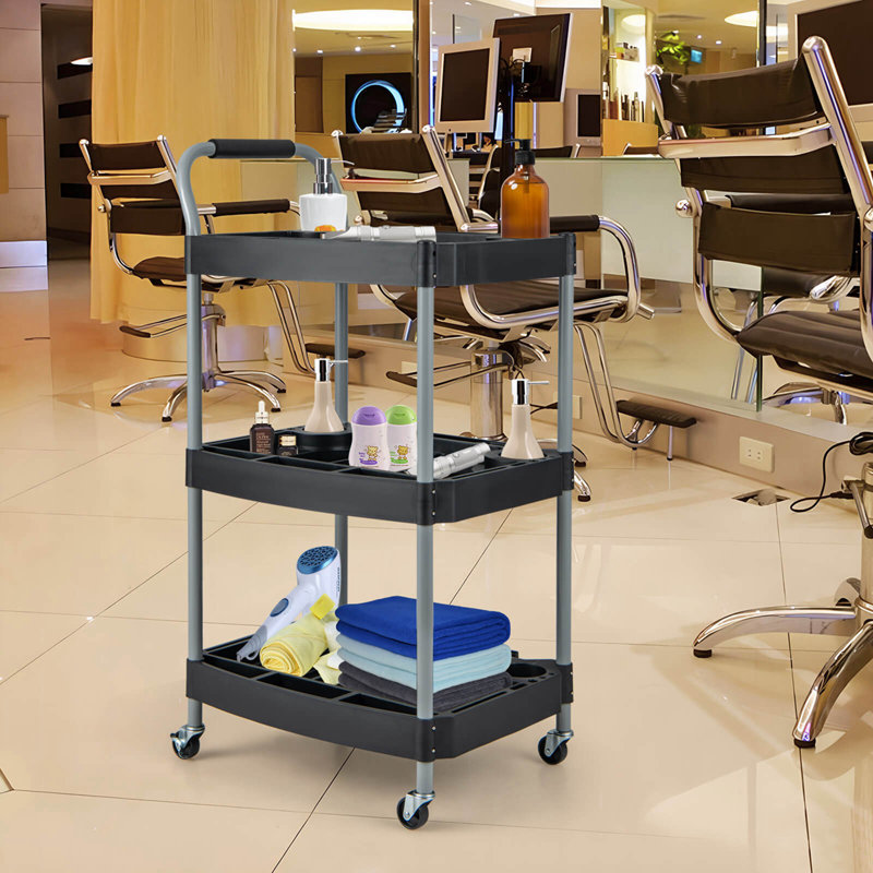 Rebrilliant 3 Tier Rolling Tool Cart With Handle Tool Storage Slot ...