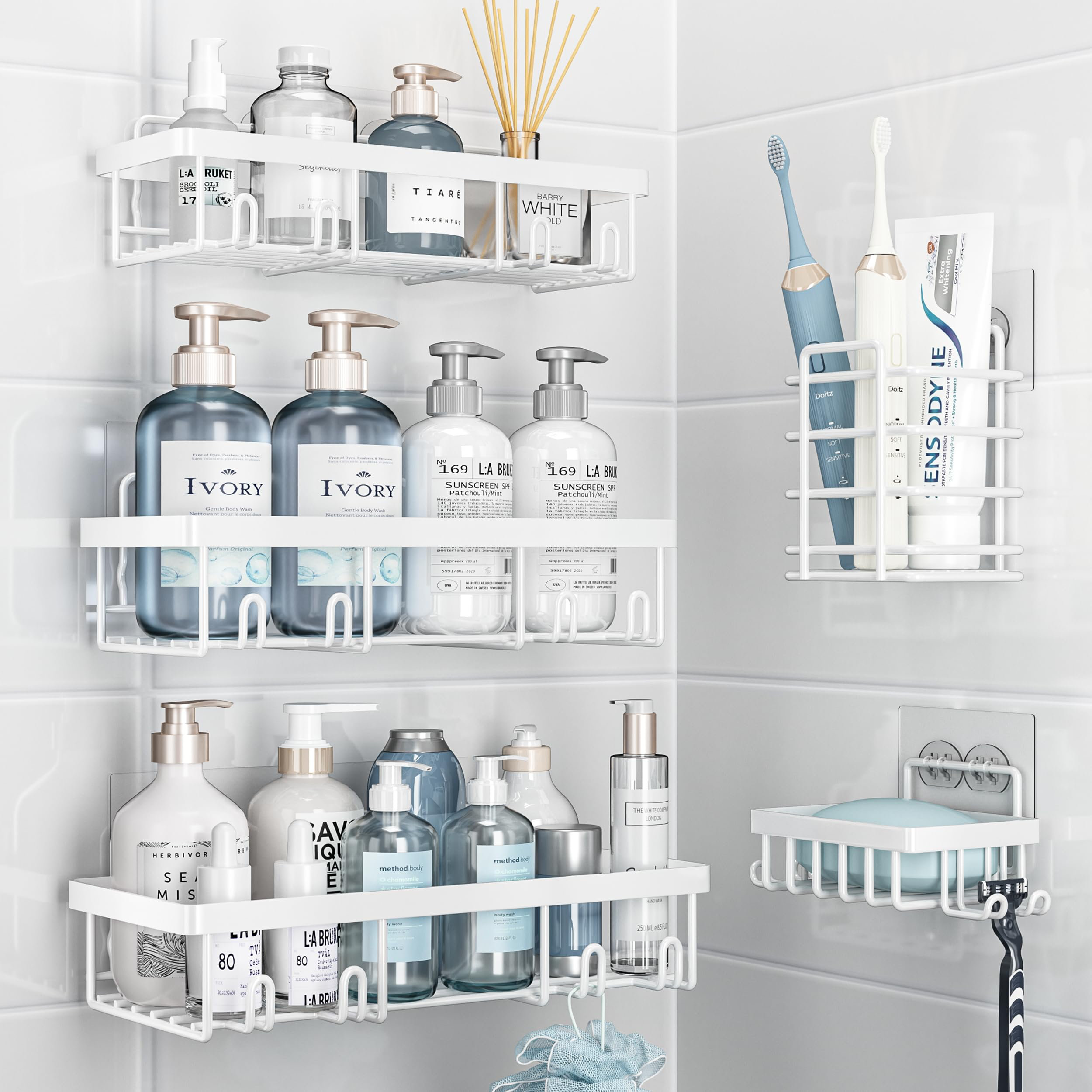 Rebrilliant Shower Caddy , Bathroom Shower Organizer Rack For Inside ...