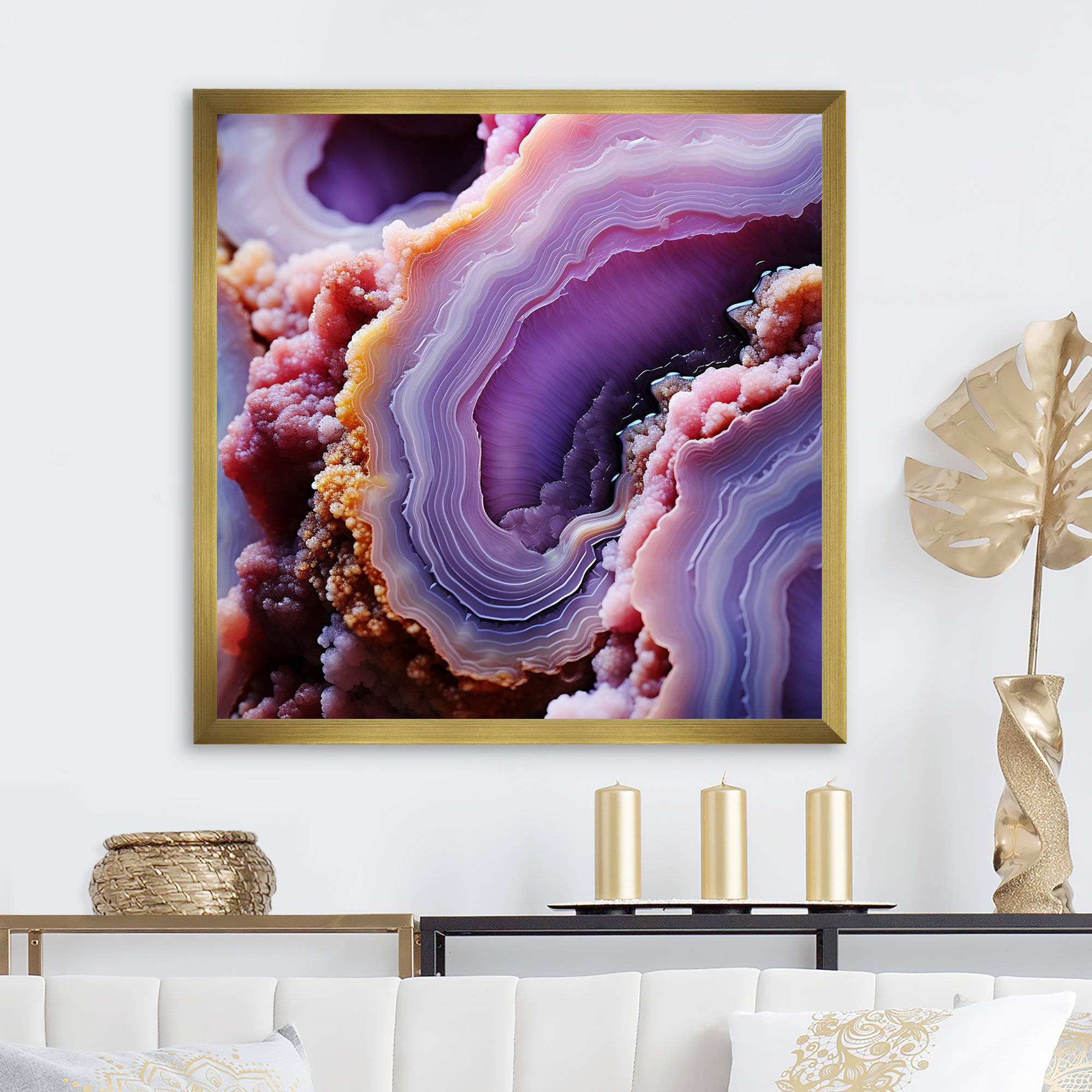 Wrought Studio™ Geode Purple Amethyst Abyss - Stone Geode Wall Art ...