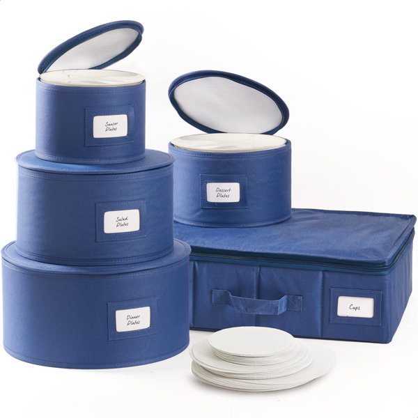 URKNO Dinnerware Storage Set with Felt Dividers Included | Wayfair