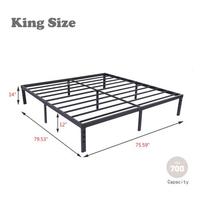 Ebern Designs Oprina Metal Open-Frame Bed | Wayfair