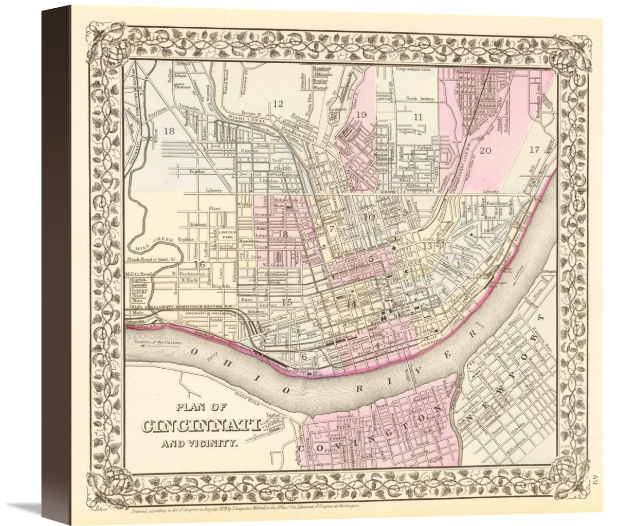 Global Gallery Cincinnati, Ohio, 1880 by Samuel Augustus Mitchell ...