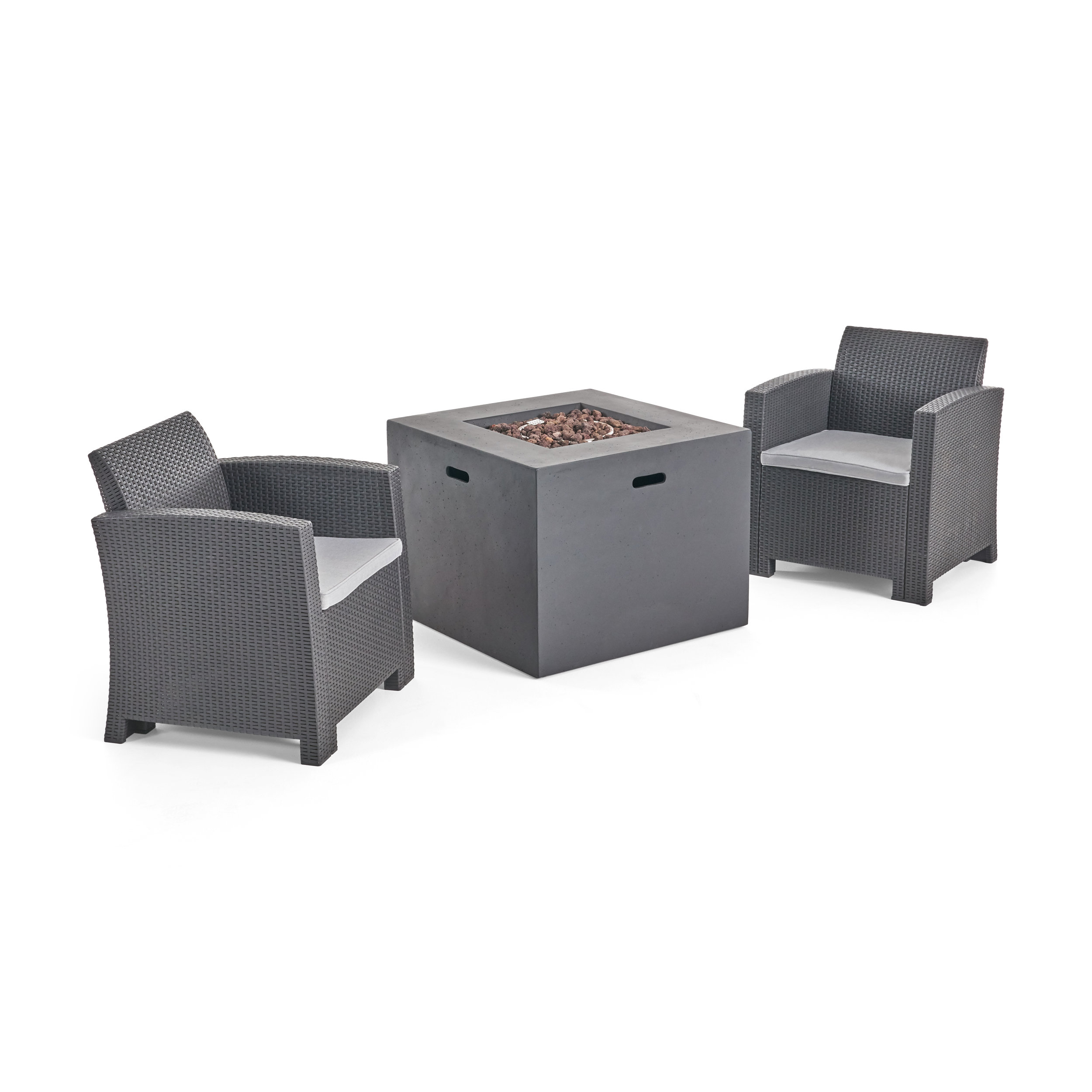 Christopher Knight Home Margaret 3 Piece Wicker Print Seating Group ...