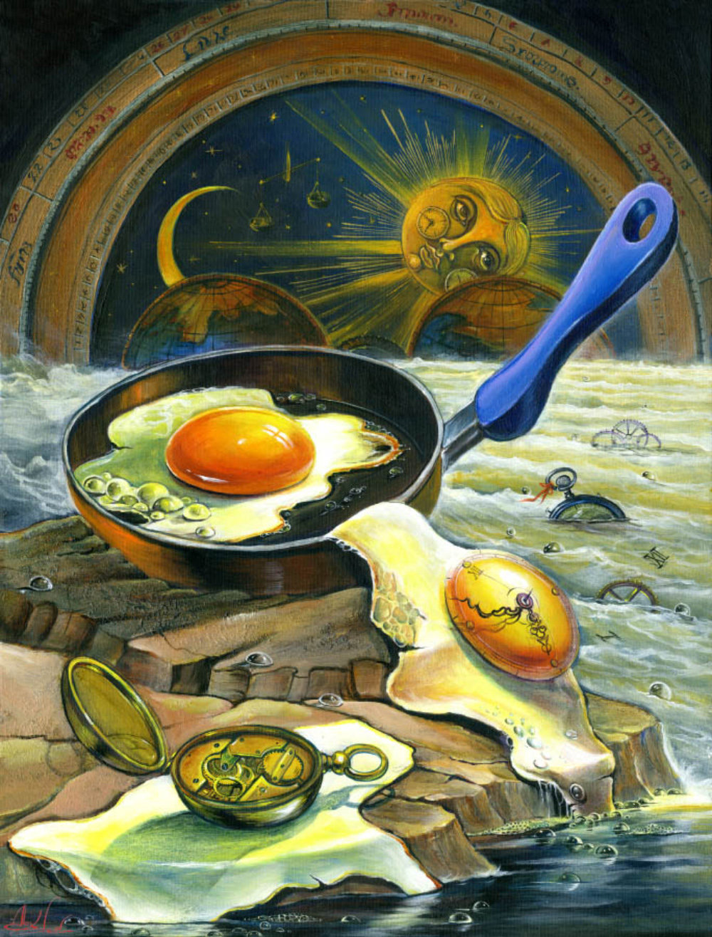 Charlton Home® Runaway Time - Graphic Art Print on Canvas | Wayfair