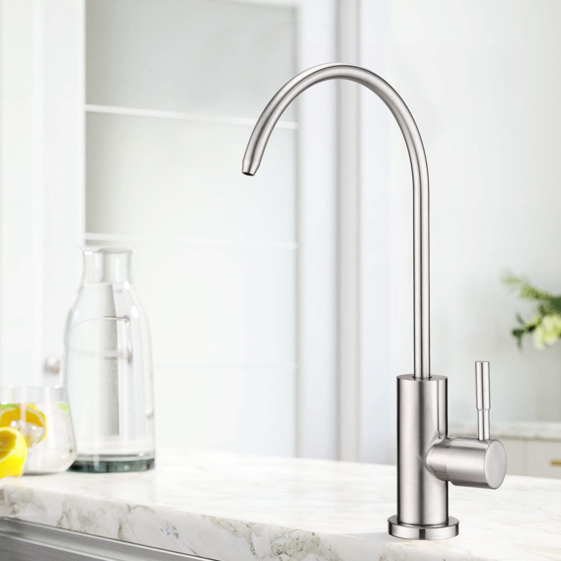 Ivy Bronx Kitchen Drinking Water Filter Tap - Stainless Steel, 360 ...