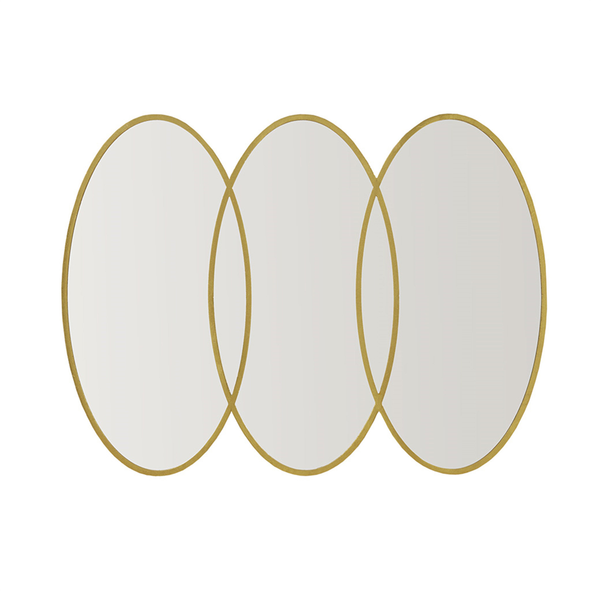 Mercer41 Versatile Iron-Framed Overlapping Oval Wall Mirror For Various ...
