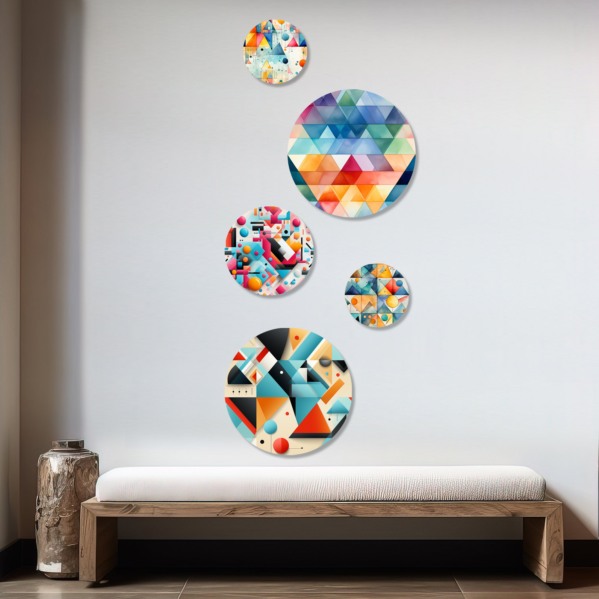 Design Art Revival Triangular Geometric Pattern - Geometric Modern ...