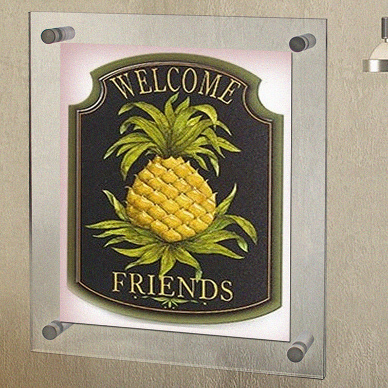 Azar Displays Floating Acrylic Wall Frame with Silver Stand Off Caps ...