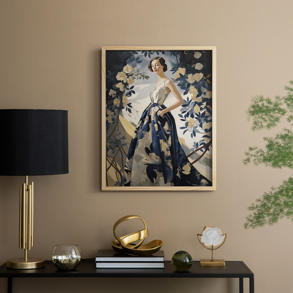 Charlton Home® WOMEN Series DLXXVIII Framed Print - Solid Wood | Wayfair