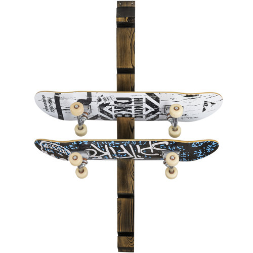 Millwood Pines Bridyn Wood Wall Mounted Sports Skateboard Rack | Wayfair