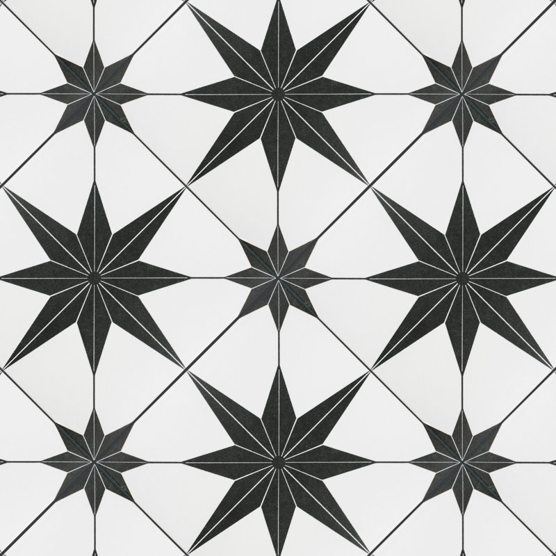 Merola Tile Stella 10" x 10" Porcelain Patterned Wall & Floor Tile ...