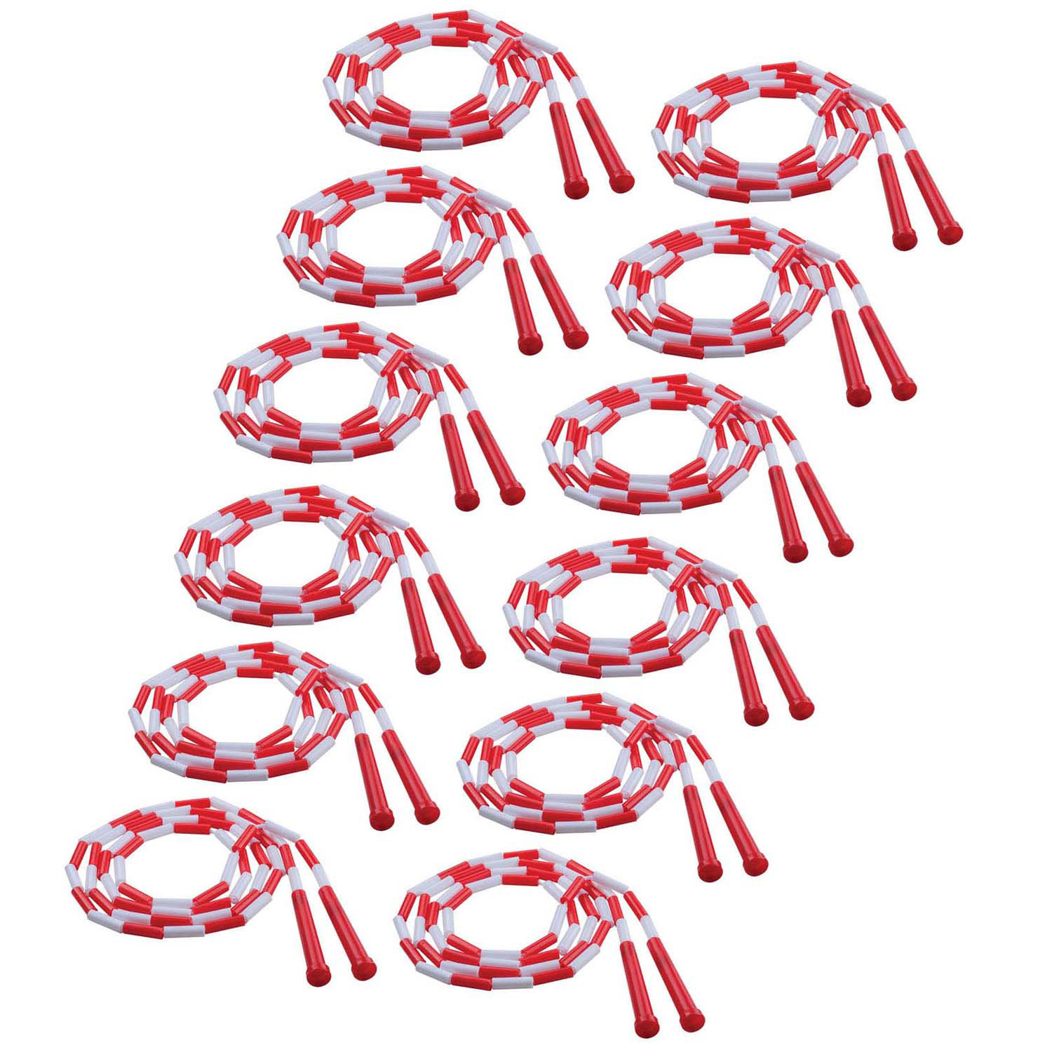 Champion Sports Plastic Segmented Jump Rope 7', Red & White, Pack Of 12 ...