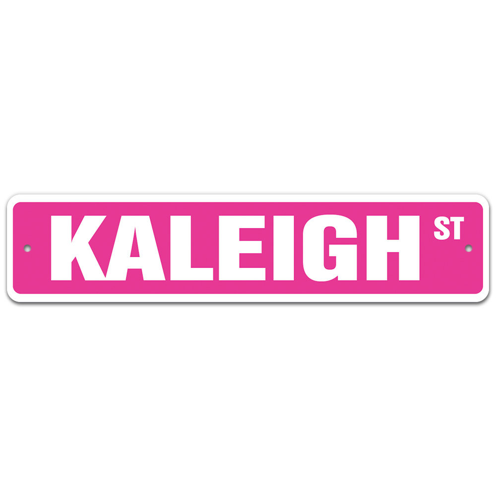 Trinx KALEIGH Aluminum Street Sign Childrens Name Room Metal Sign ...
