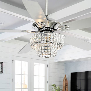 Chrome Ceiling Fans You'll Love | Wayfair