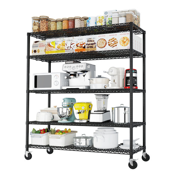 Rebrilliant Heavy Duty Storage Adjustable Metal Shelves 55.12" W Wire ...