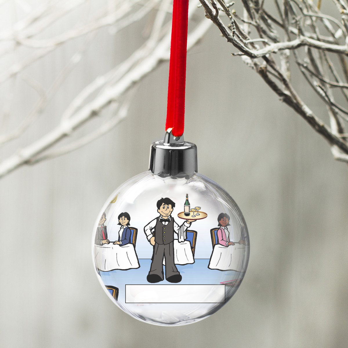 Printed Perfection Personalized Waiter, Formal Dining Christmas Bulb ...