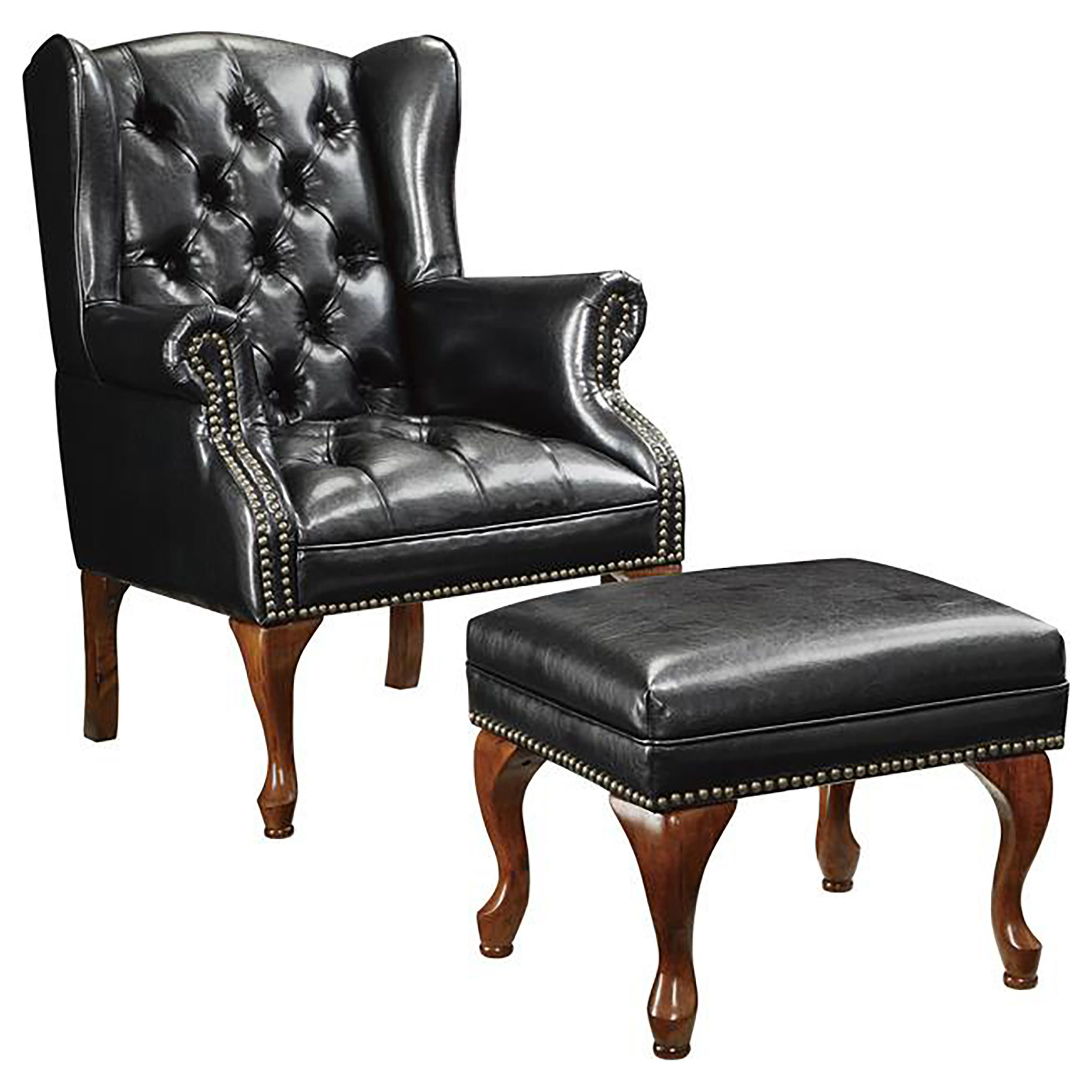Darby Home Co Aldus 30'' Wide Tufted Wingback Chair and Ottoman | Wayfair