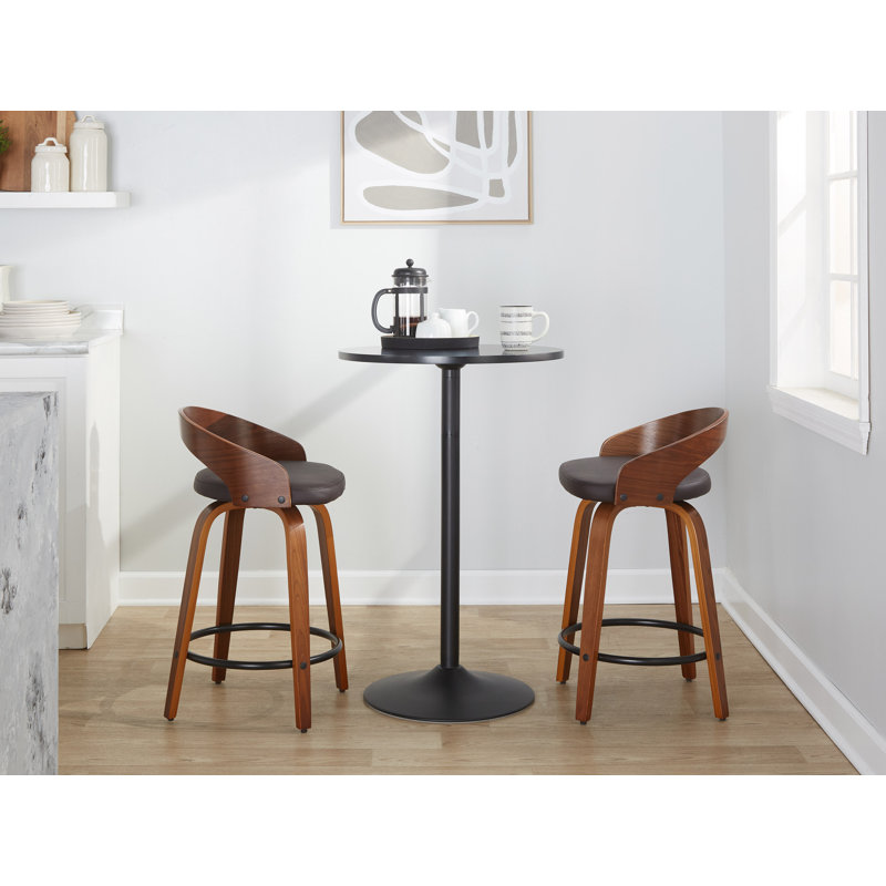 LumiSource Swivel 24'' Counter Stool & Reviews | Wayfair
