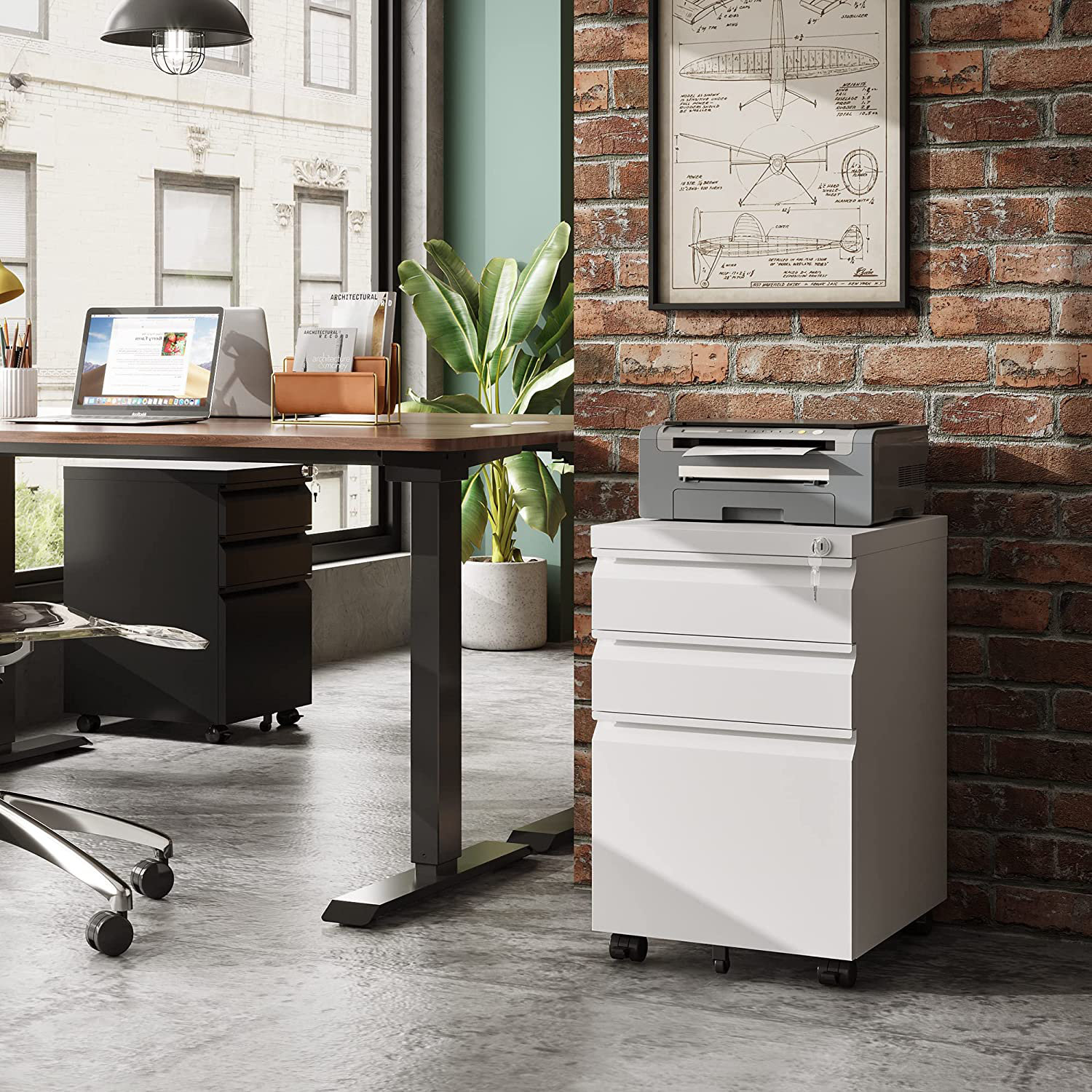 Inbox Zero 3-Drawer Vertical Filing Cabinet | Wayfair