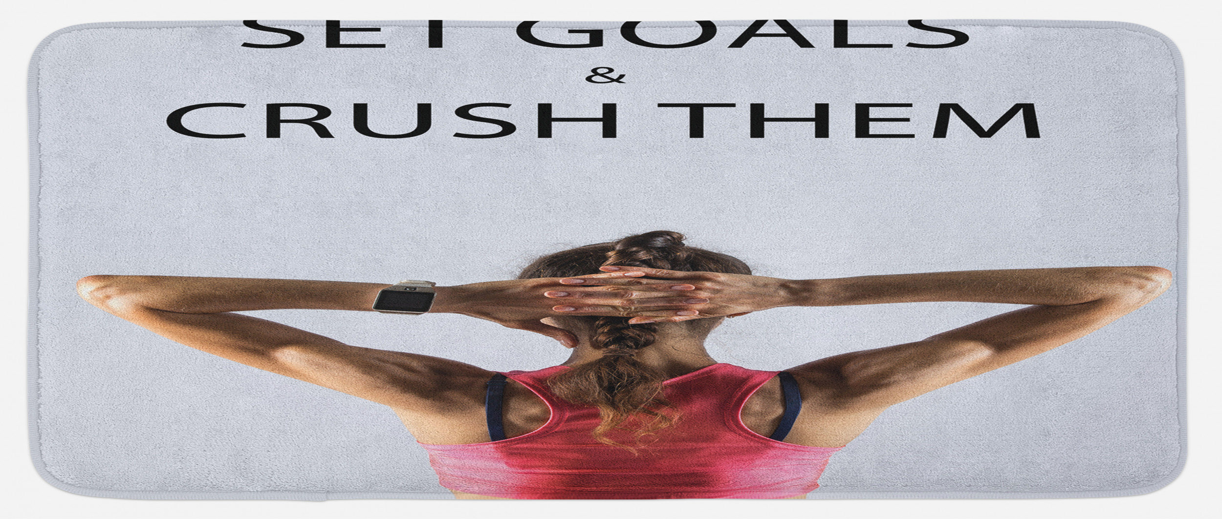 East Urban Home Athletic Model Woman Back View Set Goals And Crush Them ...