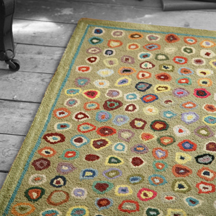 Dash and Albert Rugs Cat'S Paw Sage Hand Micro Hooked Wool Rug ...