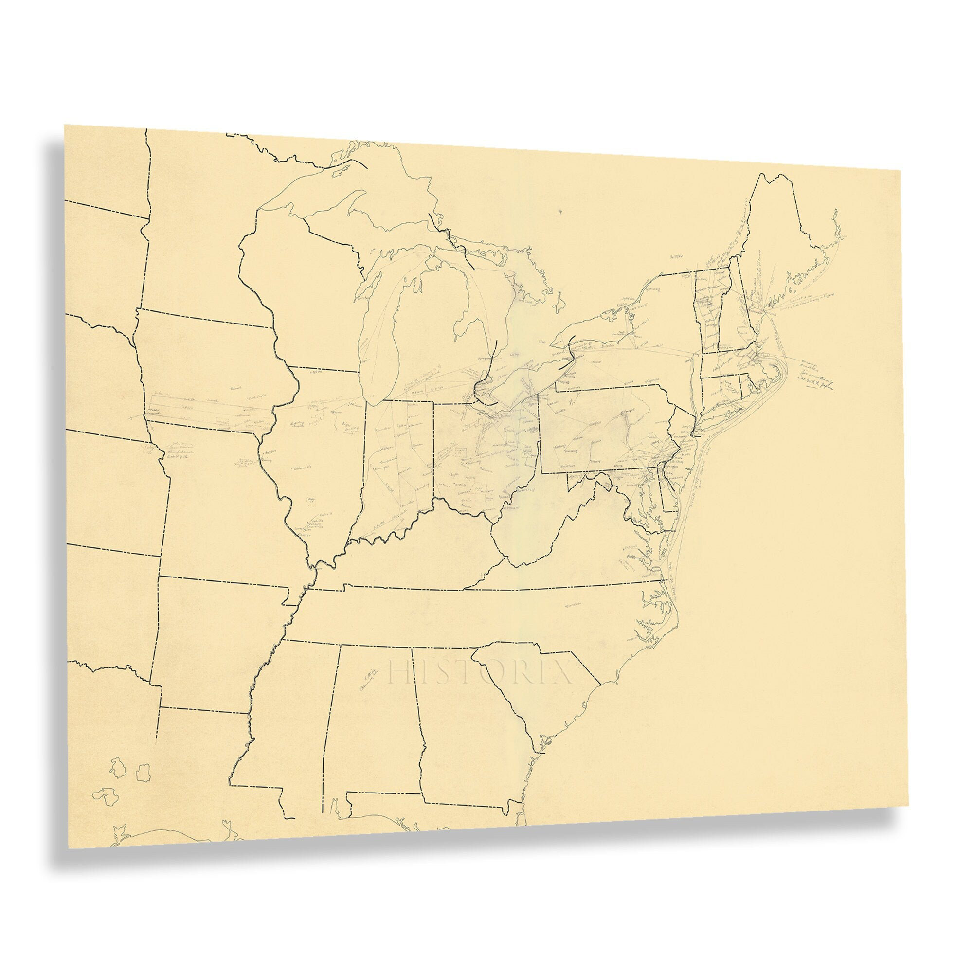 Ebern Designs " 1941 United States Underground Railroad Map Poster Wall ...