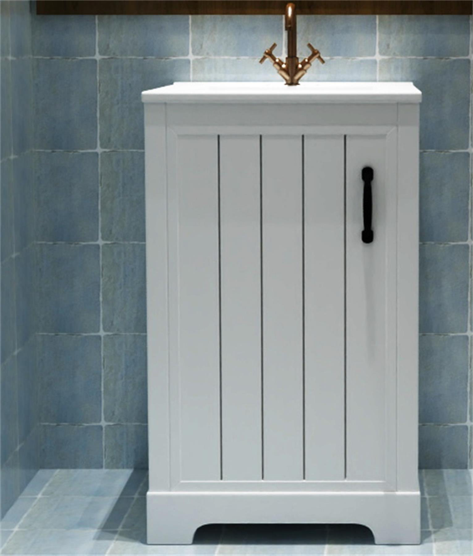 AZHAR'S ORIENTAL RUGS, INC. 20-inch White Bathroom Vanity With Sink ...