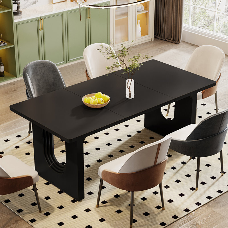 Wrought Studio™ Faustine 70.9 L x 31.5 W Dining Table "& Reviews" | Wayfair