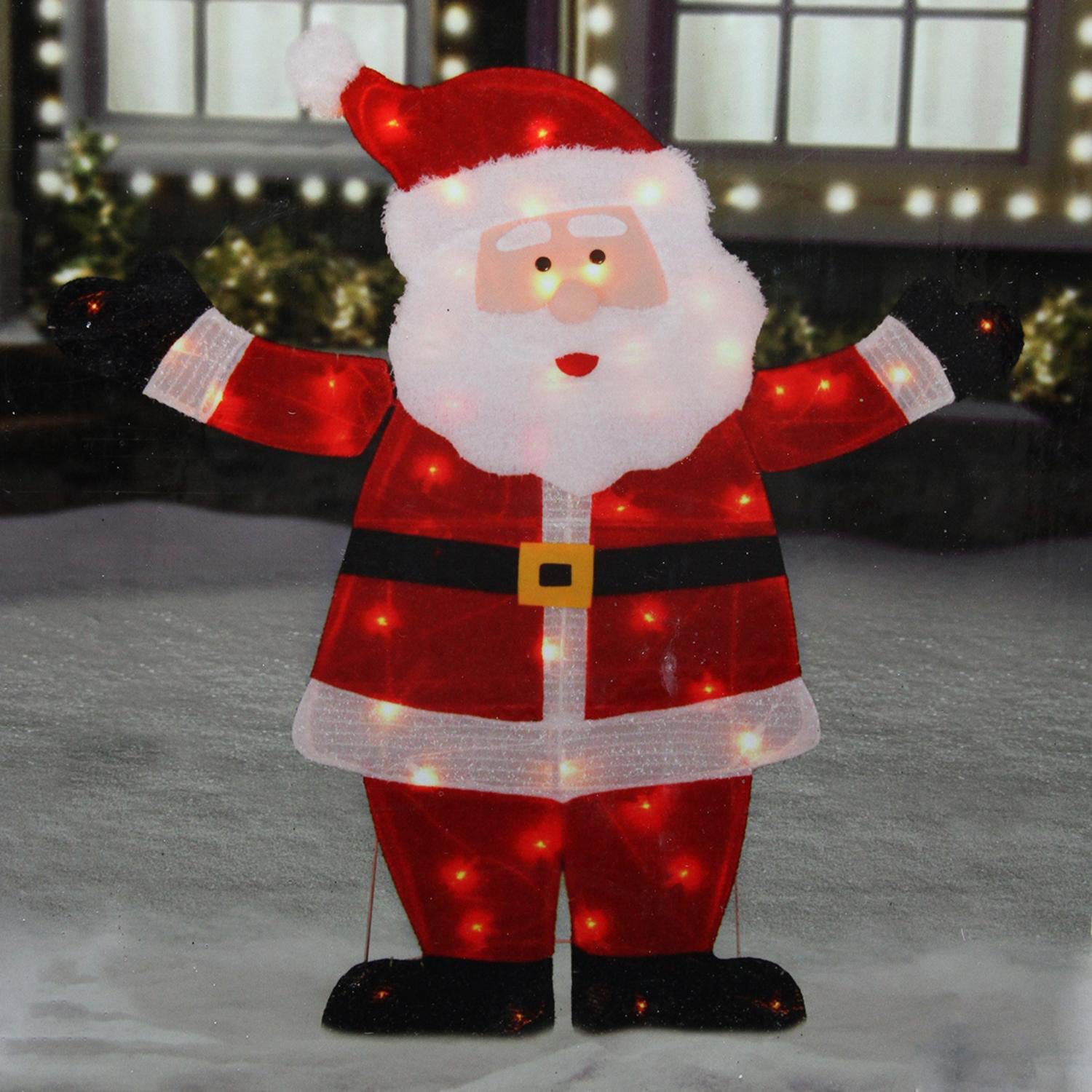 Northlight Seasonal 42" Lighted Jolly Santa Claus Outdoor Christmas ...