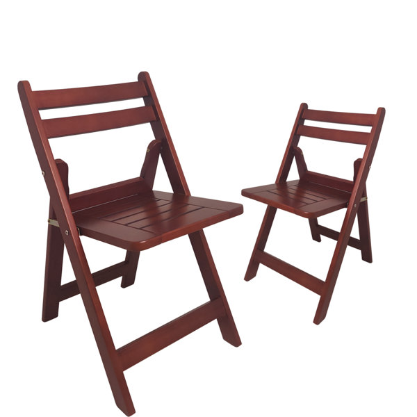 Red Barrel Studio® Jerneshia Wood Stackable Folding Chair Folding Chair ...