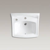 Kohler Greenwich Ceramic 21" Wall Mount Bathroom Sink with Overflow ...